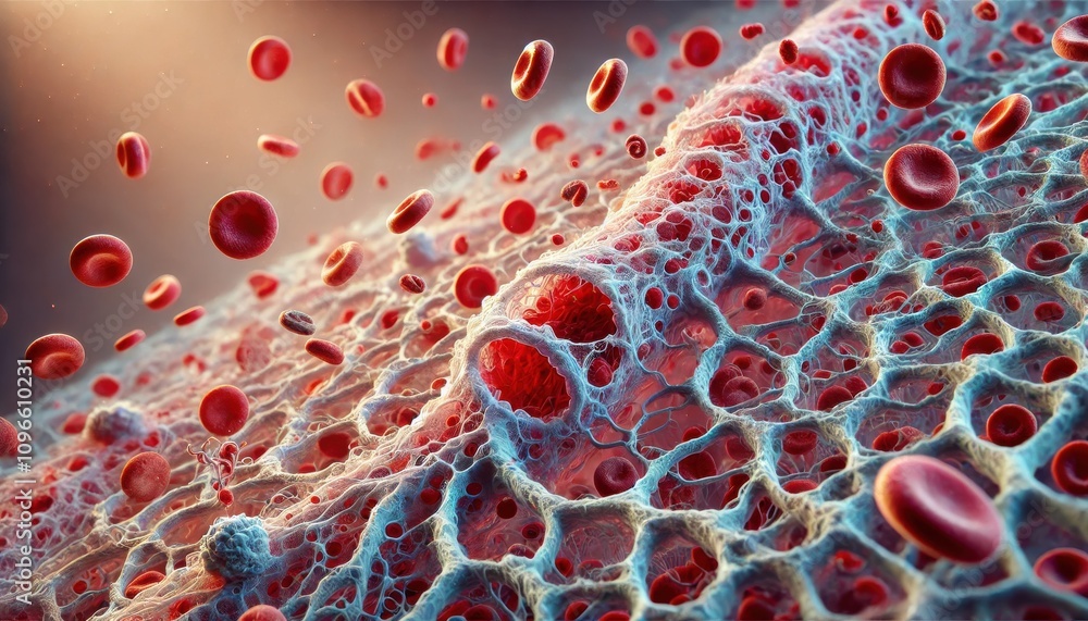 Microscopic exploration of capillaries revealing cellular intricacies ...