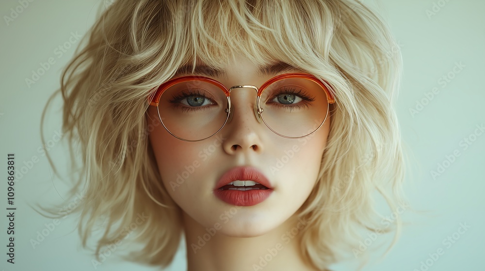 fashion magazine, korean asian model with shaggy blondie color and ...