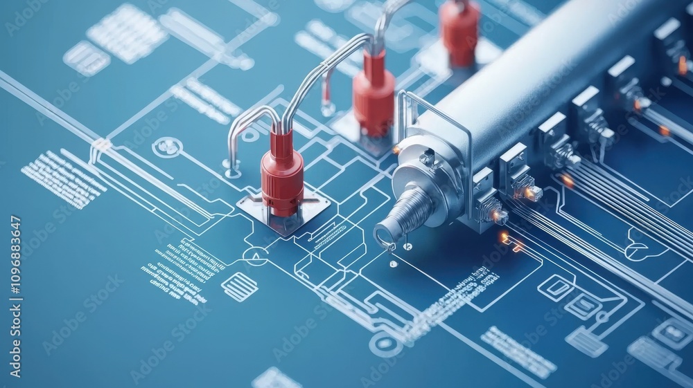 Fire alarm system concept. Full wall fire alarm system schematic ...