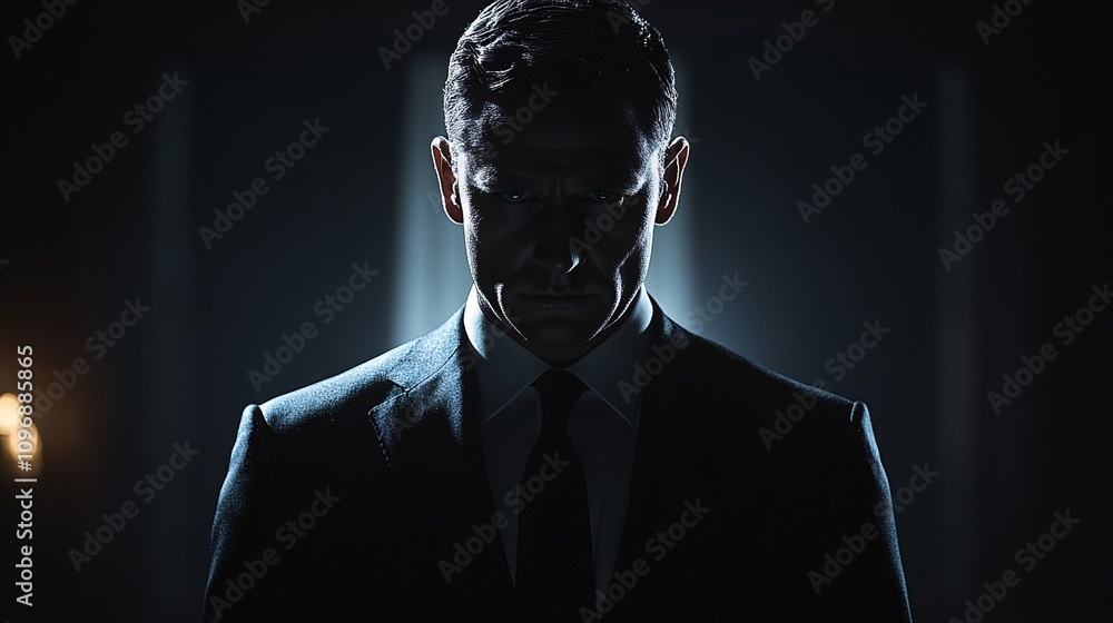 an evil man who is behind all evil things in the earth is standing in ...