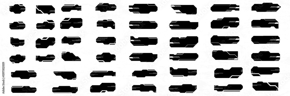 Futuristic interface ui elements. Holographic hud user interface ...