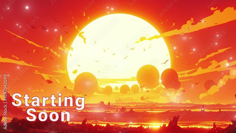 Witness a stunning sunset illuminating a vast extraterrestrial terrain ...