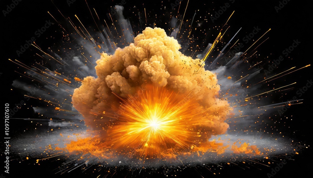 High-resolution explosion graphic isolated on transparent background ...