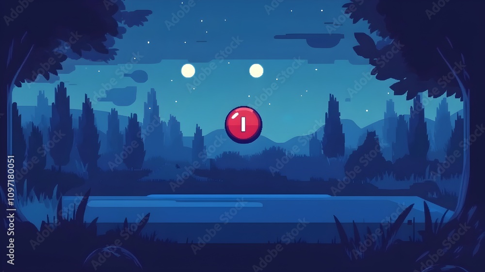 pixel art game background with button level up game design concept in ...