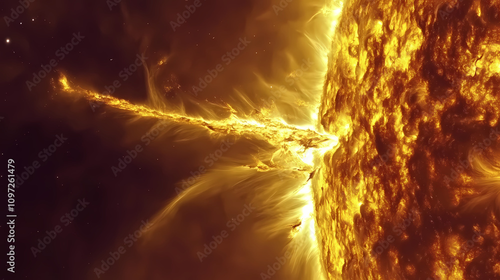 Solar storms that radiate heat burn the stars. Burning Solar Vortex ...