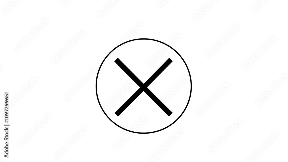 Icon symbol ban and forbidden. Circle sign stop entry and slash line ...