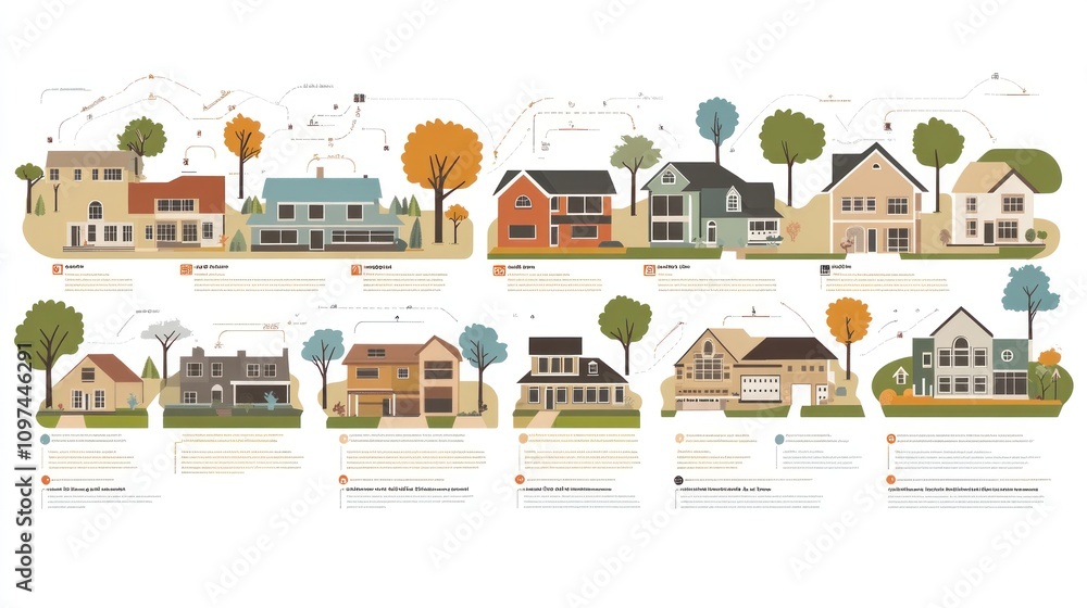 Illustrated Guide to Suburban House Styles: A Visual Exploration of ...