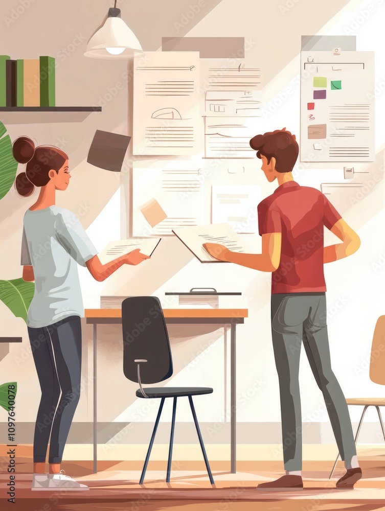 Attach assignment isolated cartoon vector illustrations. Attaching a ...