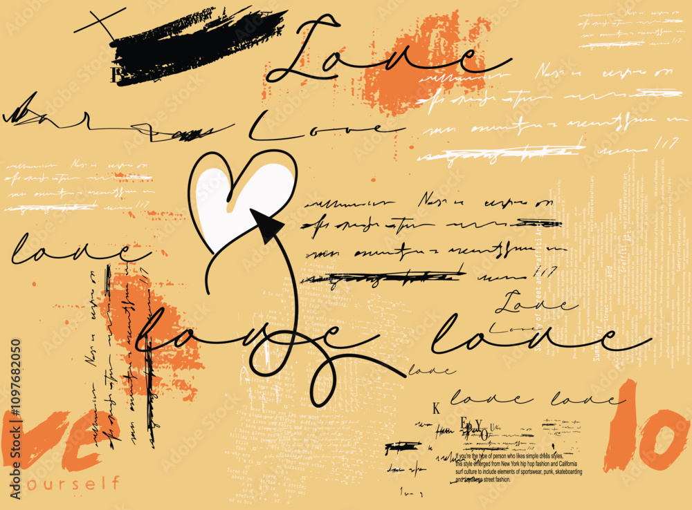 Seamless slogans pattern, Seamless hand writing slogans, handwritten ...