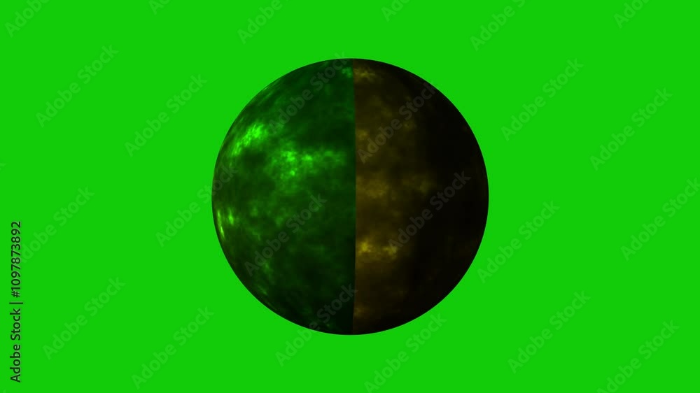 Planet Earth smooth rotate animation in outer space on black screen ...