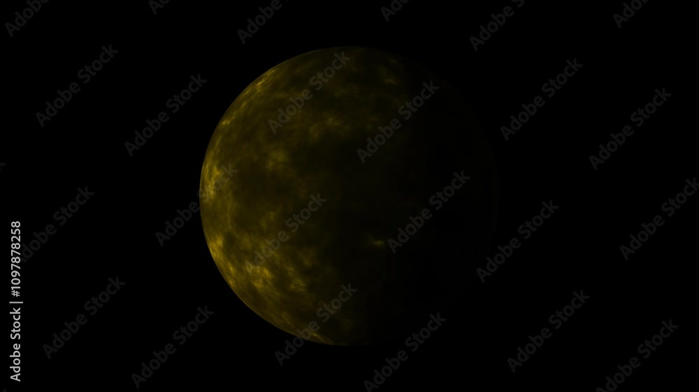 Planet Earth smooth rotate animation in outer space on black screen ...