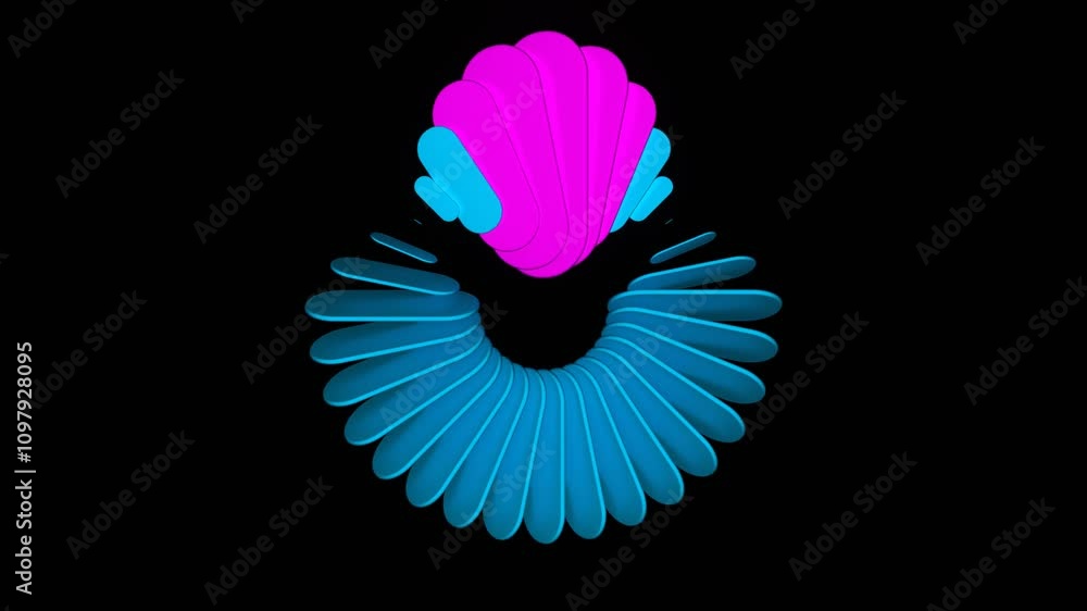 Cyan and Pink Amazing Loading Screen Background VJ Loop in 4K Stock ...