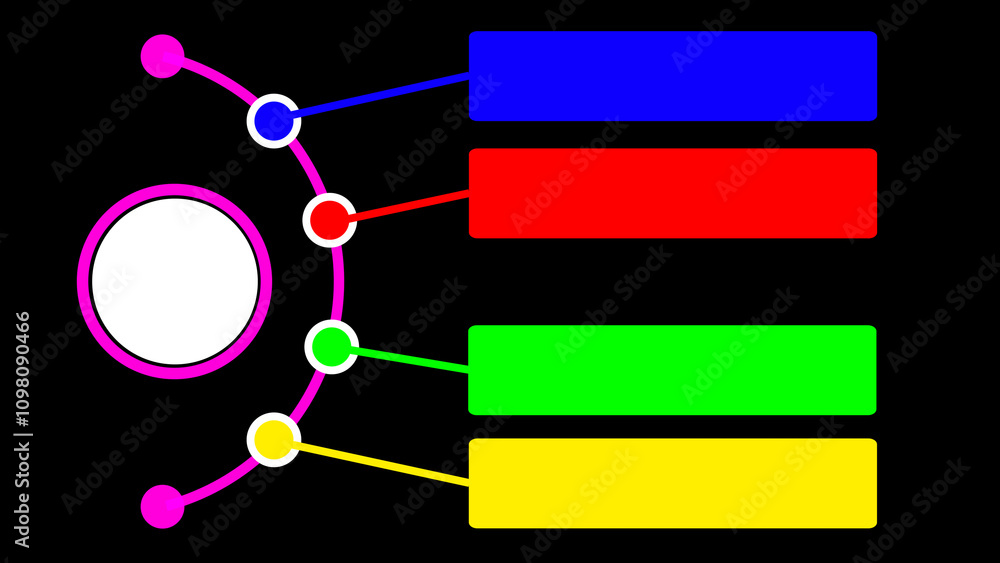 Animated flowchart icon. Work process animation. Step by step ...
