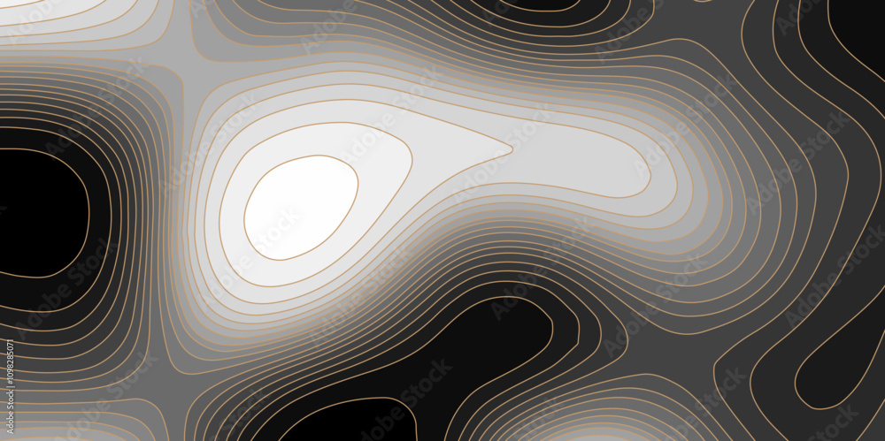 Geographic mountain relief abstract terrain map contours illustration ...