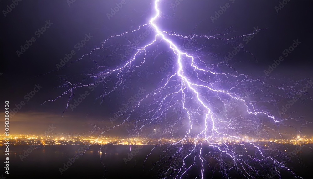 Dynamic and Electrifying Lightning Bolt Isolated on Transparent ...