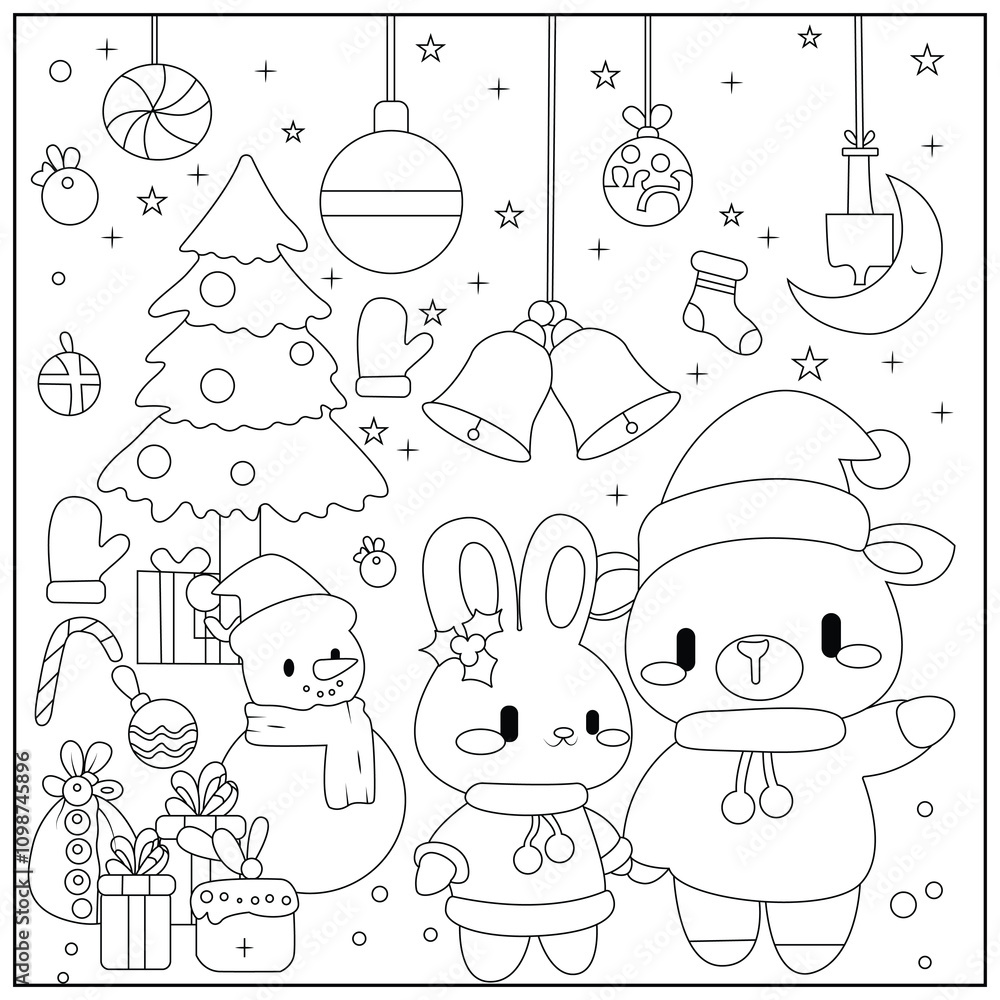 Christmas Hygge cute and cozy coloring book Cozy Christmas Cats Holiday ...