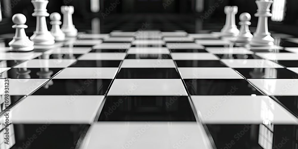 Black and White Chessboard Challenge: An abstract world where the ...