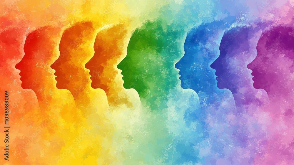 A symbolic image of diverse faces overlayed with an unbiased facial ...