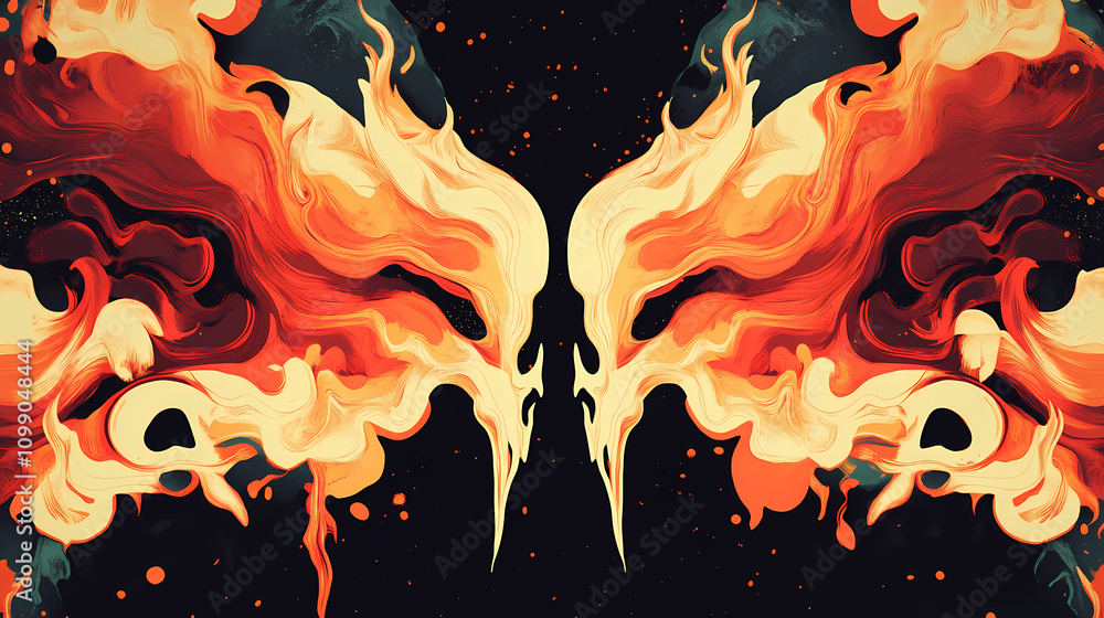 Png illustration, flames and fire, acid neo tribal shapes, elements and ...