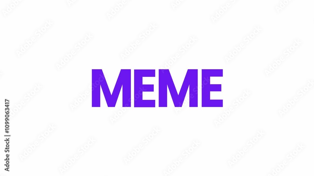 Meme Text Animation. Alpha matte with transparent background 4K ...
