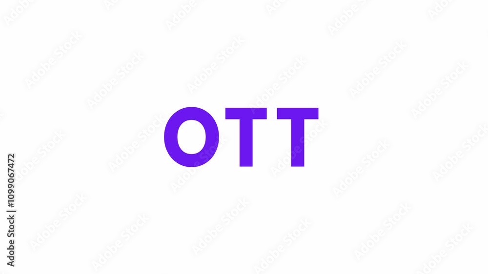 OTT Text Animation. Alpha matte with transparent background 4K ...