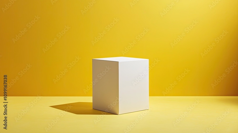 Creative white cube display minimalist setup studio environment ...