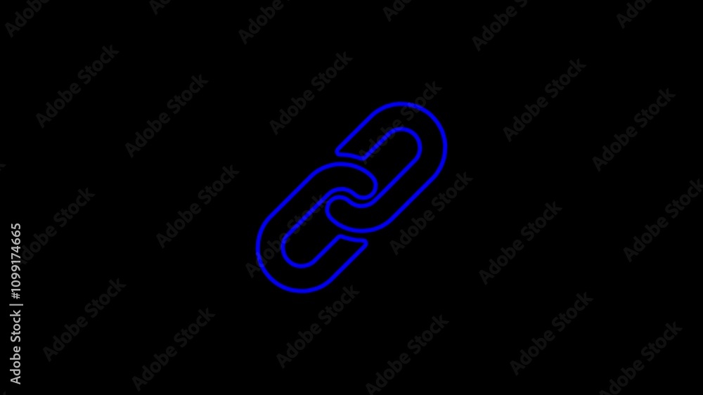 Vidéo Stock Animated hyperlink line ui icon. Digital reference ...
