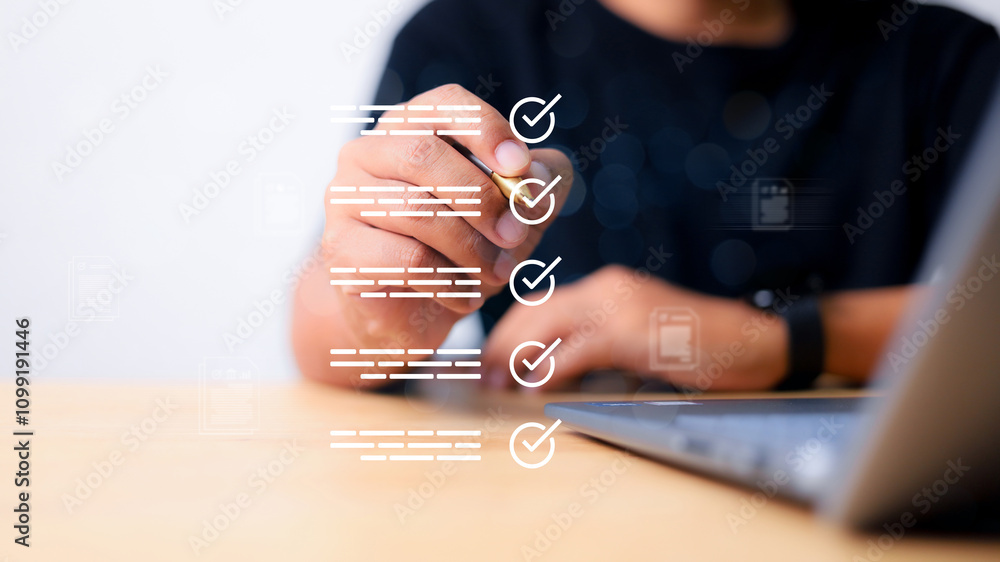 Document management concept. Business process workflow management ...