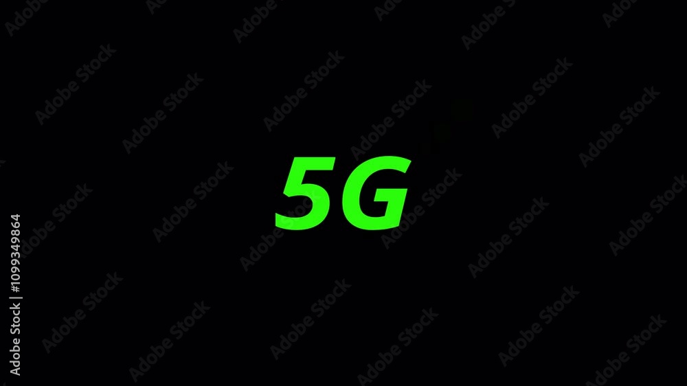5G network animation on transparent background, Modern 5G Network ...