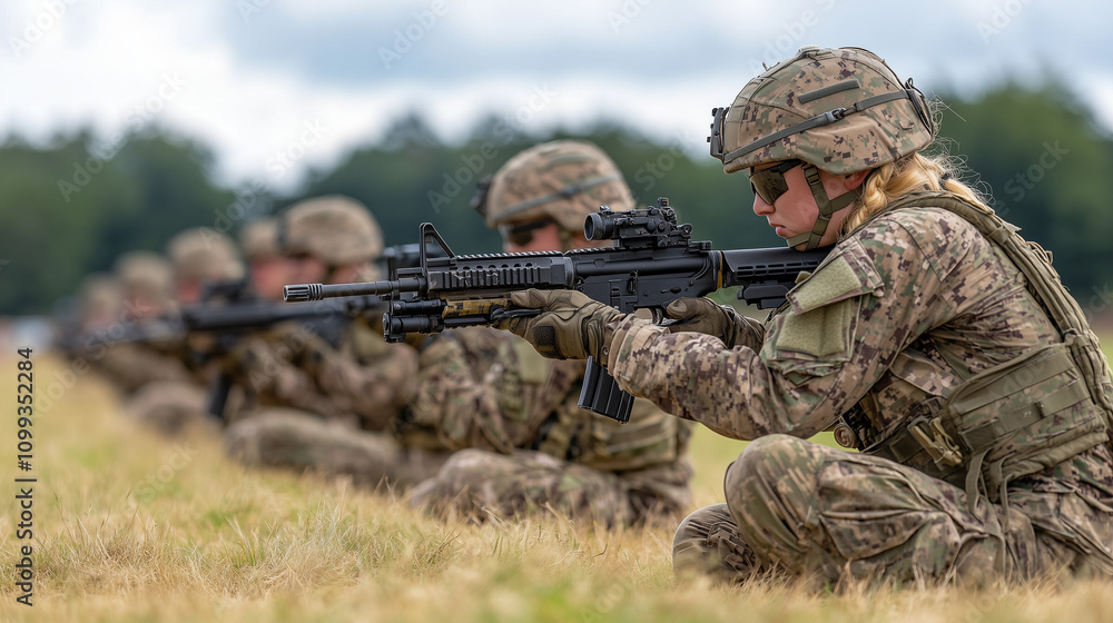 Female Soldiers in Combat Training: A powerful image of female soldiers ...