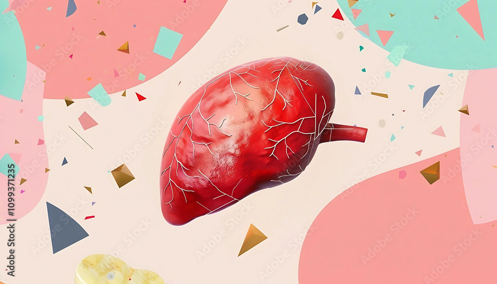 Liver Health Awareness: A vibrant and playful illustration of a healthy ...
