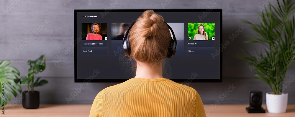 UX for a live streaming platform site with countdowns, interactive ...