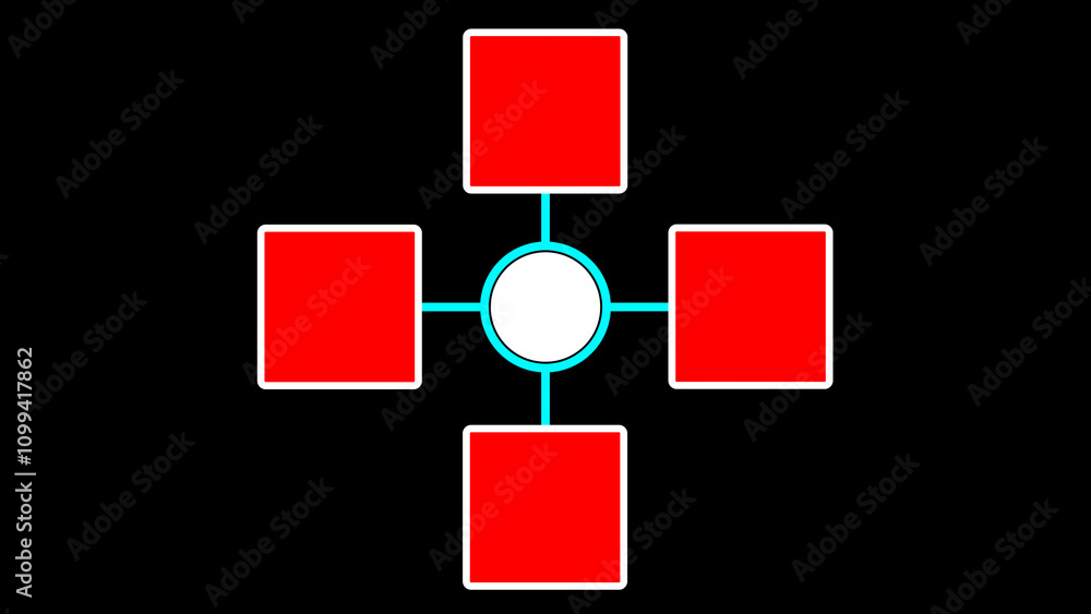 Infographic diagram .Animated flowchart icon. Work process animation ...