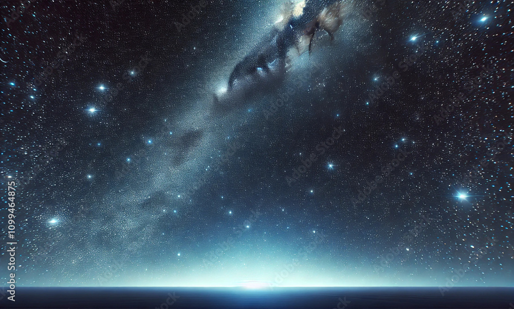 Starry Night Sky with Bright Constellations and a Subtle Milky Way Glow ...