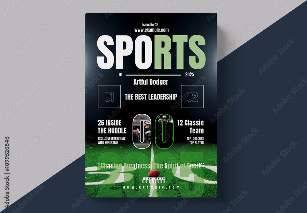 Sports Cover Layout Stock Template | Adobe Stock