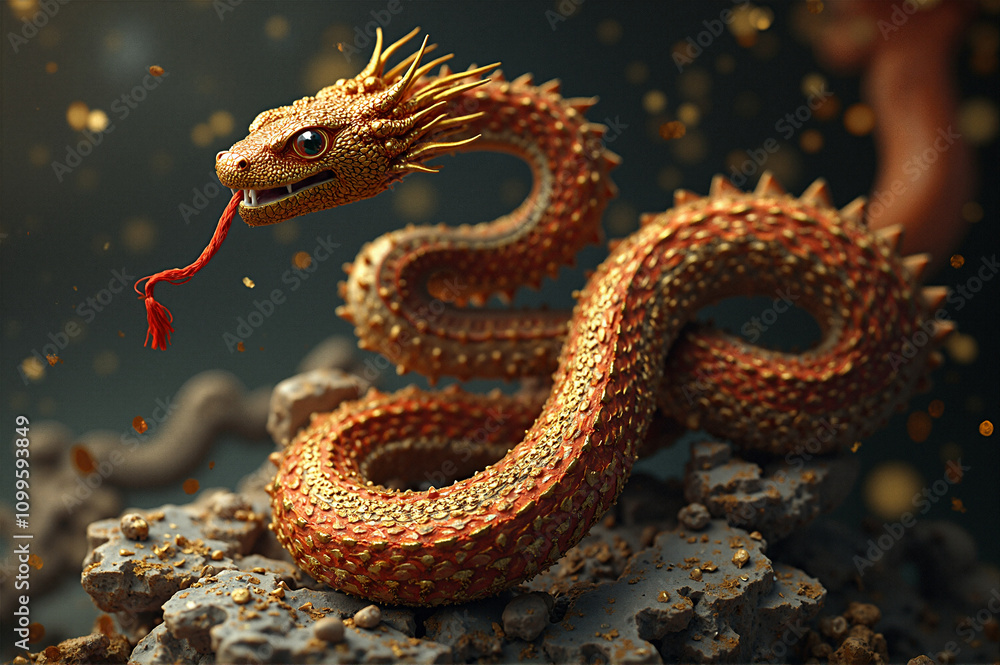 zodiac signs mythical snakes in the year of the snake Stock Photo ...