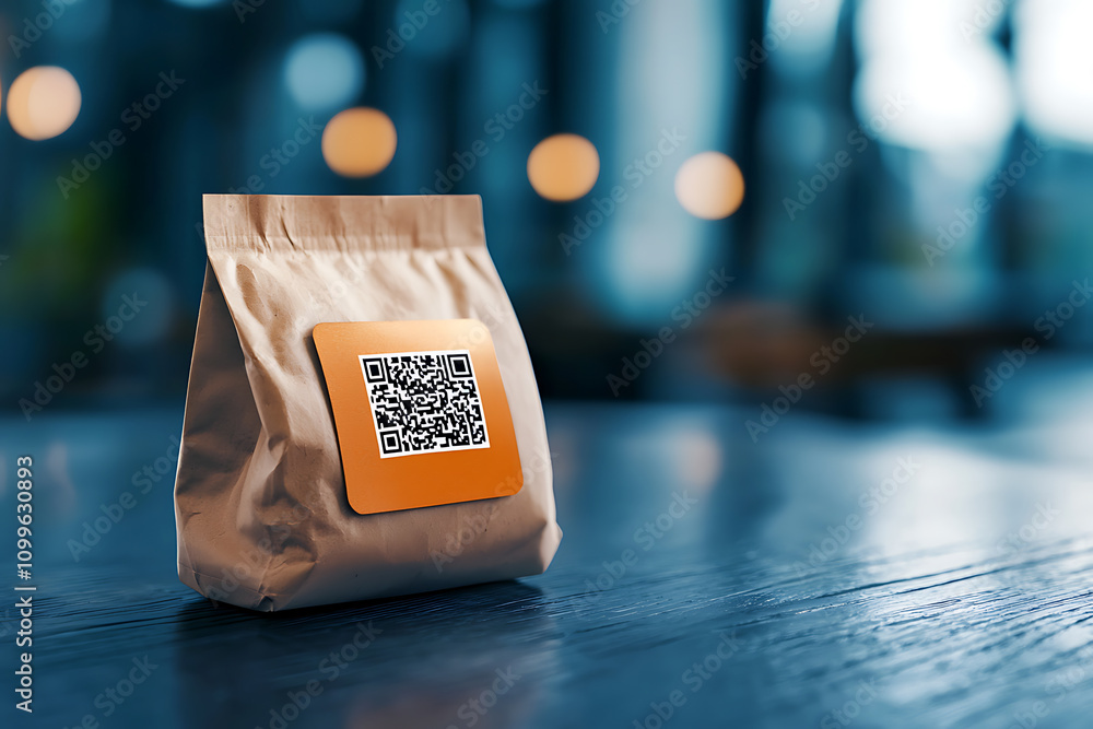 Product packaging featuring qr code and blockchain technology modern ...