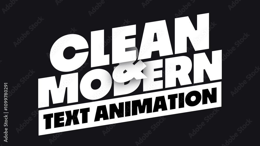 Clean and Modern Text Animation Stock Template | Adobe Stock