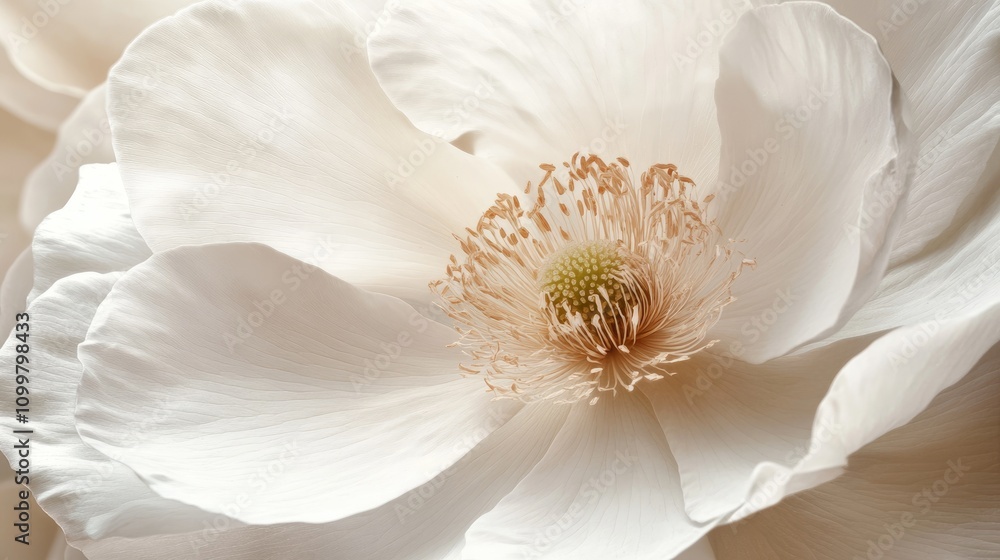 Graceful white flower exhibiting fine petals and soft shades ideal for ...