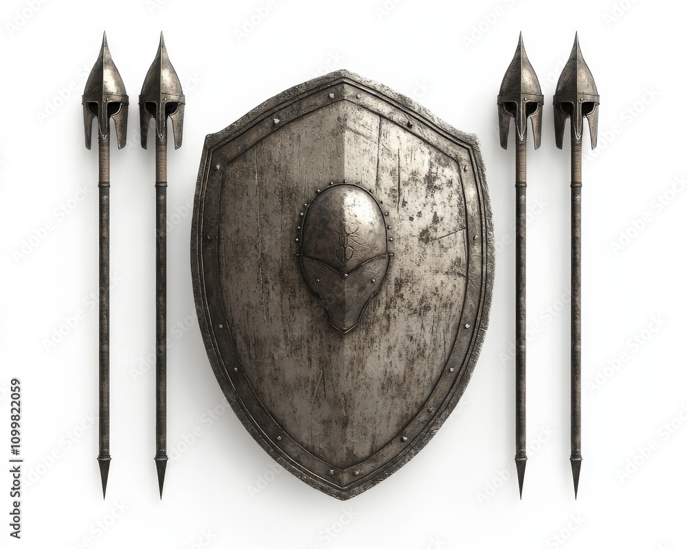 Spartan Shield. Illustration of Ancient Greek Armoring and Warrior ...