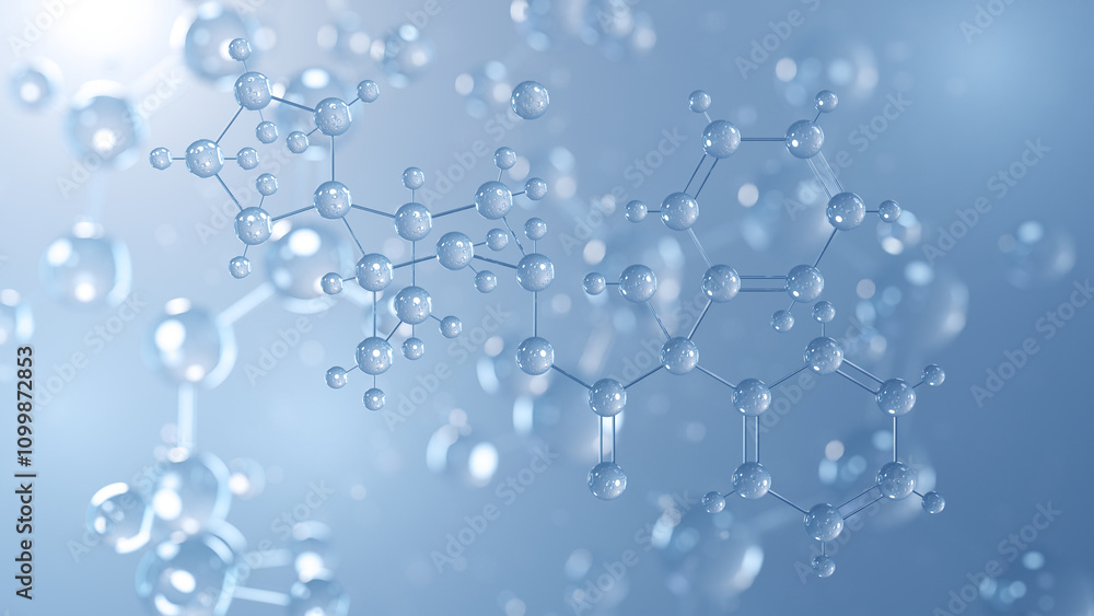 trospium chloride molecular structure 3d, anticholinergic, structural ...