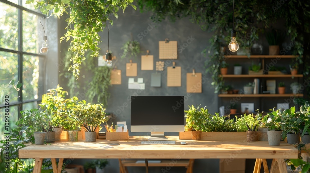 Siamrat team collaboration in an eco-friendly workspace natural light ...