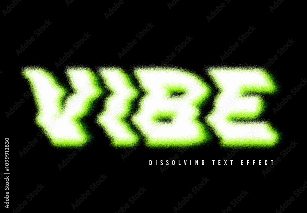 Dissolving Text Effect Mockup Layout Stock Template | Adobe Stock