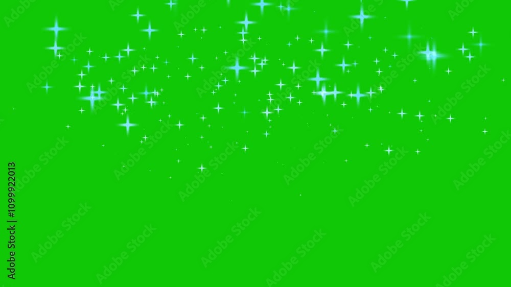 Twinkling stars animation, white cartoon, flat, vector, doodles style stars blinking, glitter on ...