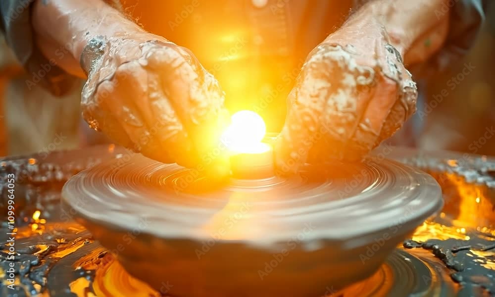 Pottery wheel and clay for National Pottery Day, August 12th, creative ...
