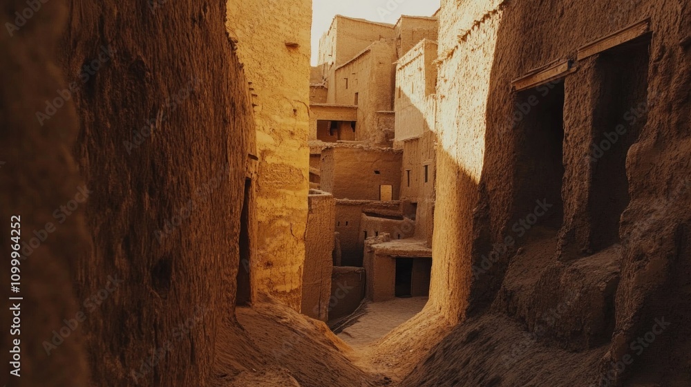 A beautiful capture of Diriyah mud-brick structures in Riyadh, with ...