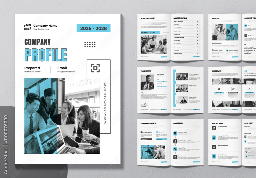 Company Profile Design Layout Stock Template | Adobe Stock