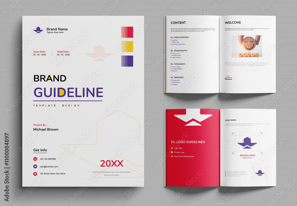 Brand Guideline Layout Stock Template | Adobe Stock