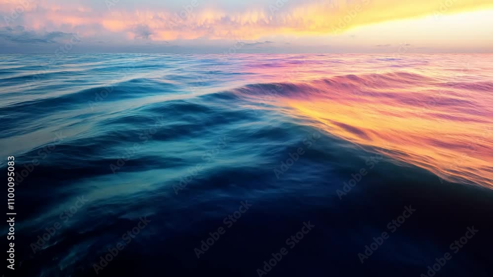 Heatmap of ocean currents in a vast sea, with warm colors tracing the ...