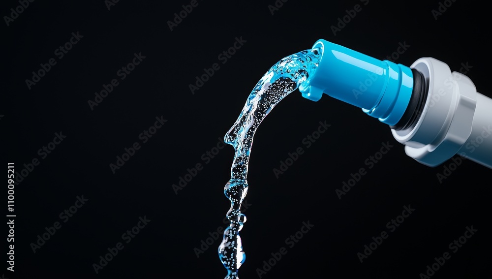 Leaks and plumbing problems are represented by water splashing from a ...